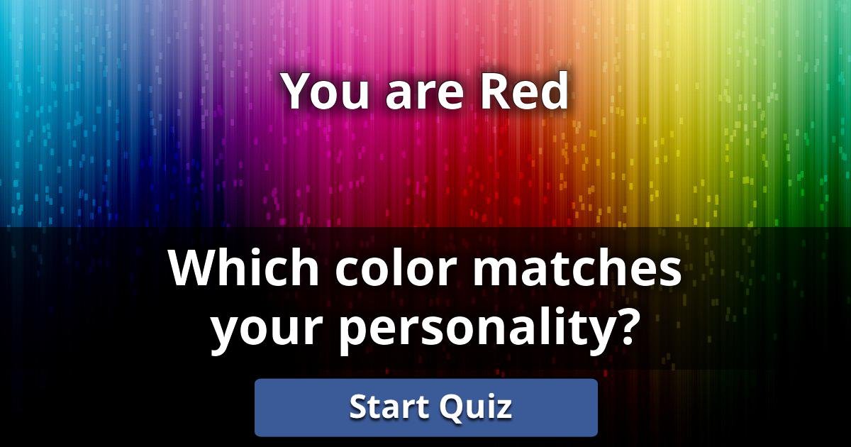 You are Red - Which Color Matches Your Personality? | Lusorlab Quizzes