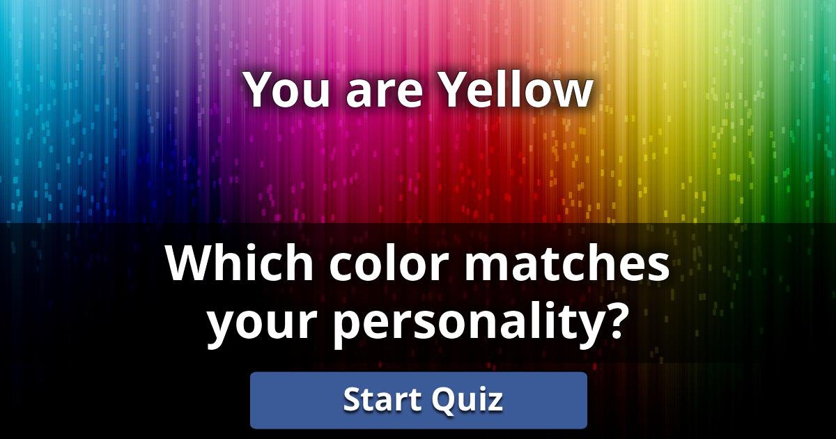 You are Yellow - Which Color Matches Your Personality? | Lusorlab Quizzes