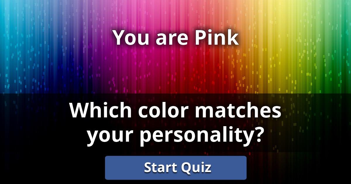 You are Pink - Which Color Matches Your Personality? | Lusorlab Quizzes